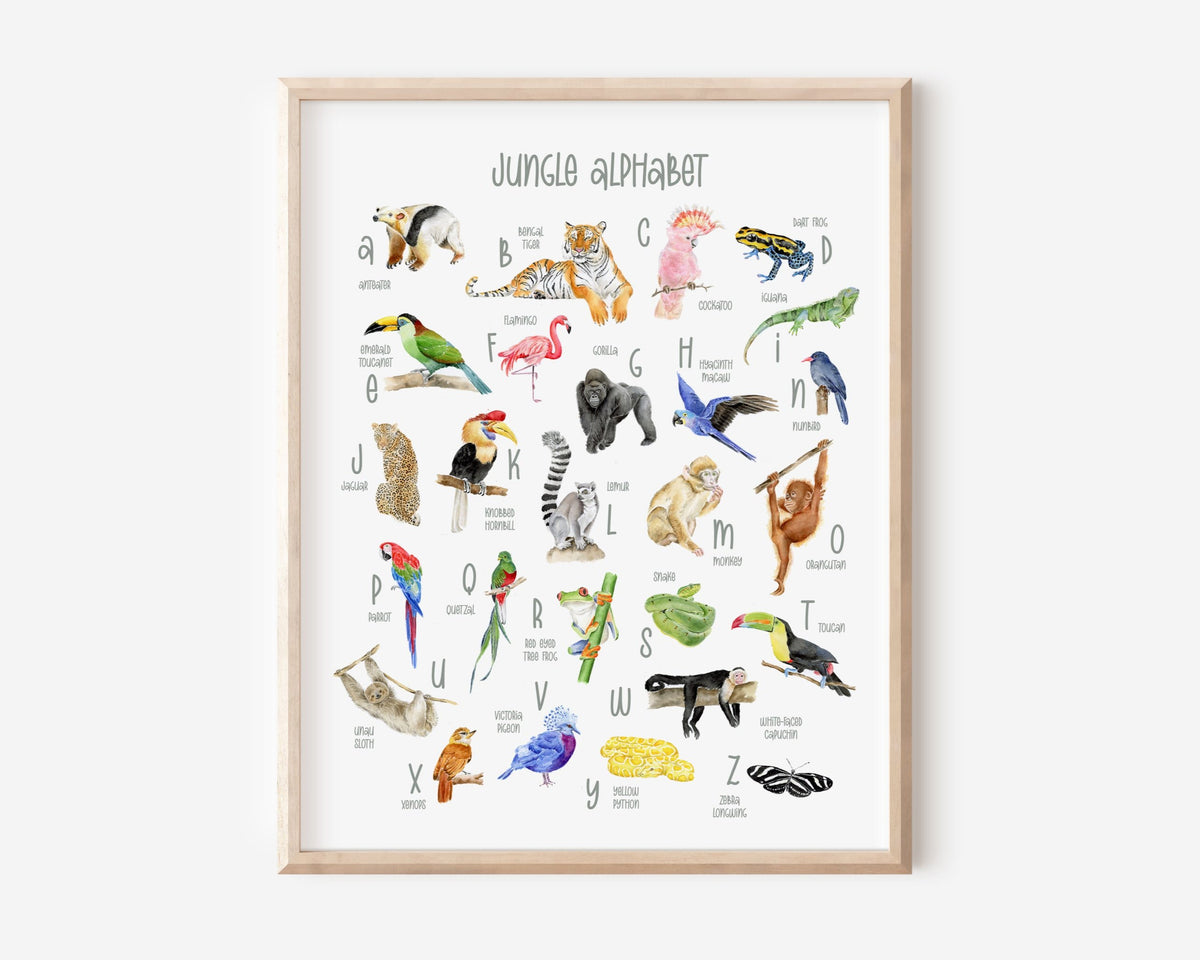 Jungle Alphabet Print – Carrie & The Brush